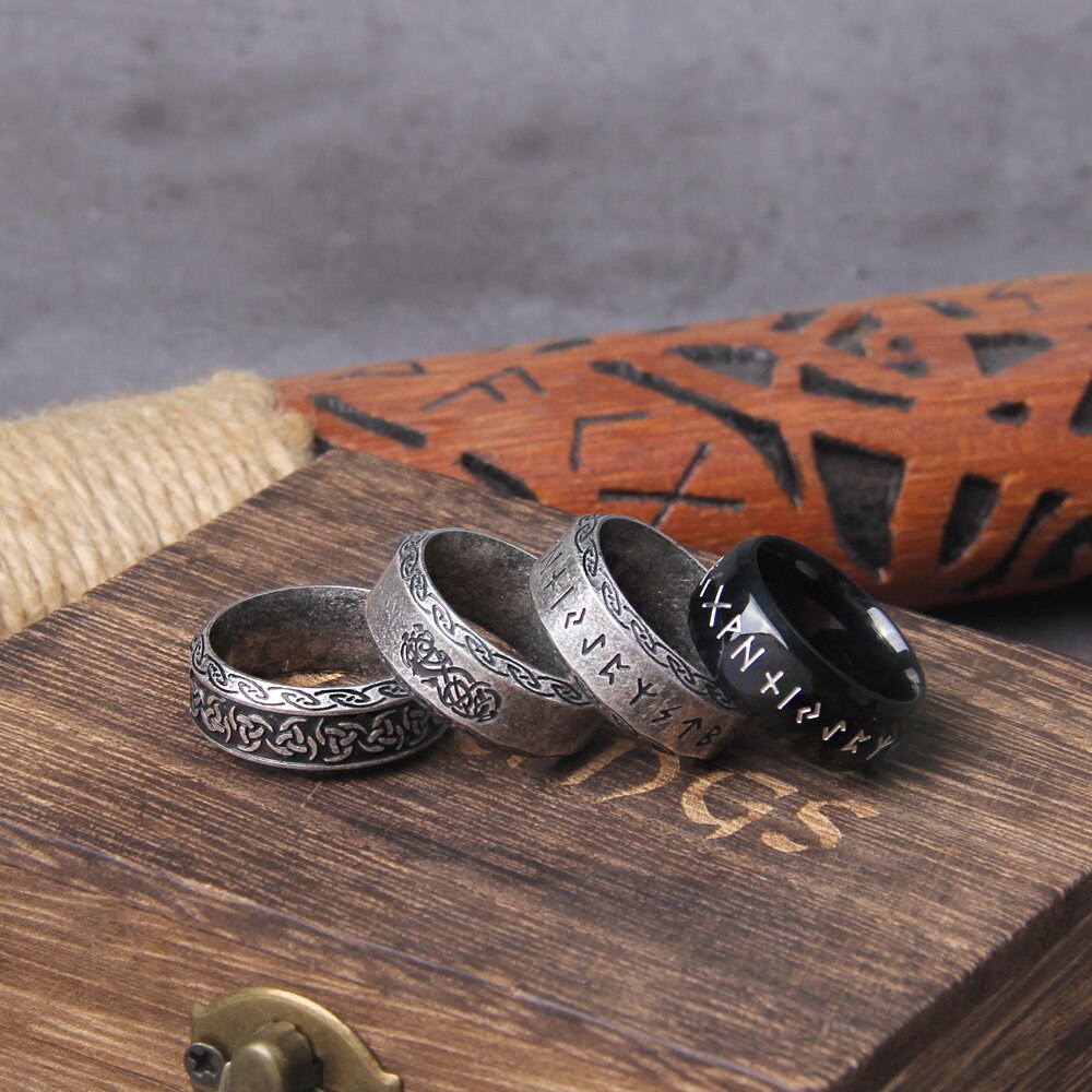 Elder Futhark Viking Rings | Old Norse, Scandinavian & Pagan Jewelry