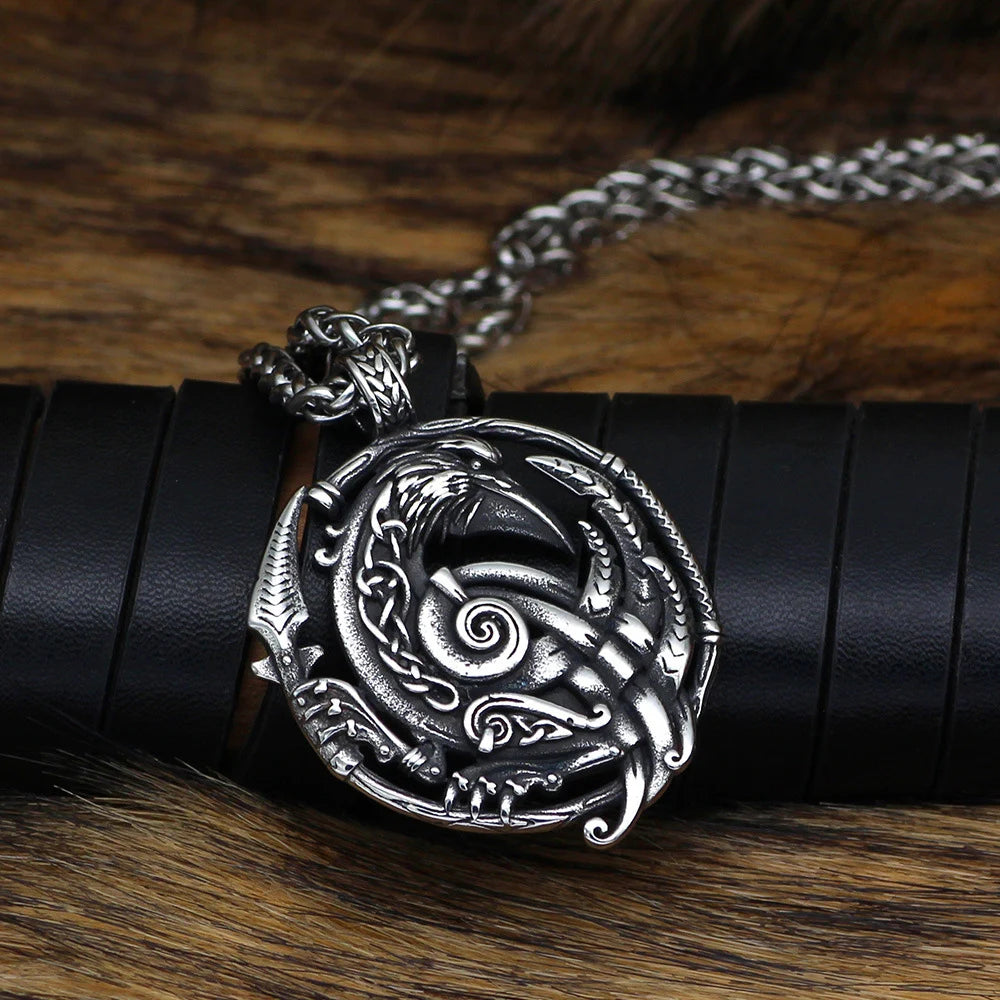 Muninn & Gungnir - Old Norse Mythology Amulet | Viking & Pagan Jewelry