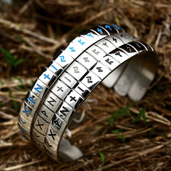 Minimalistic Elder Futhark Rune Norse Viking Arm Ring