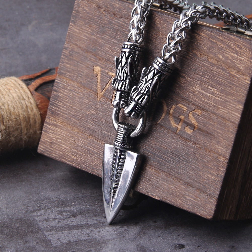 Old Norse & Viking Jewelery | Serpent Spearhead Amulet | The Pagan Trader